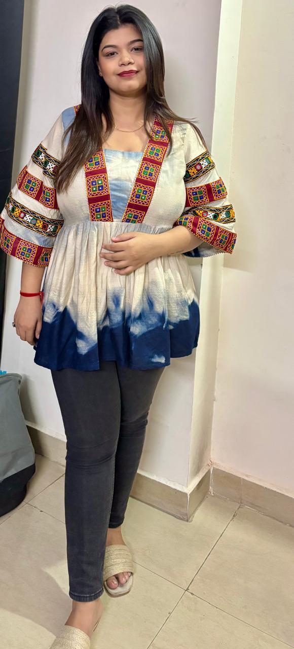 Azure Kutch Charm Top – Tusha designs